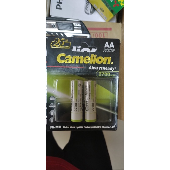 Pin sạc AA Camelion 2700 mAh vỉ 2 viên | Shopee Việt Nam