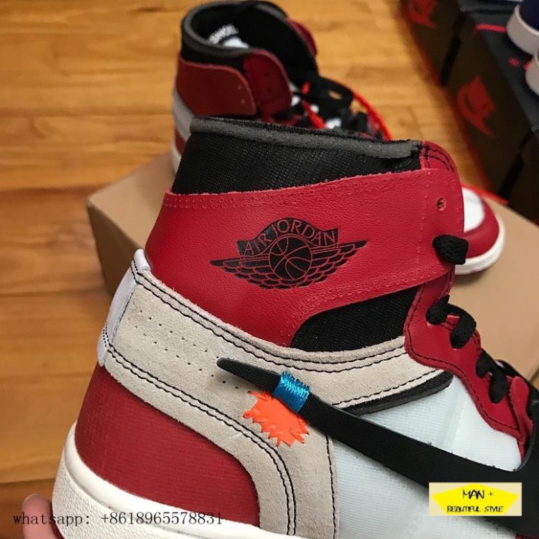 Giày thể thao JD 1 OFF WHITE Retro High Chicago đỏ | Shopee Việt Nam