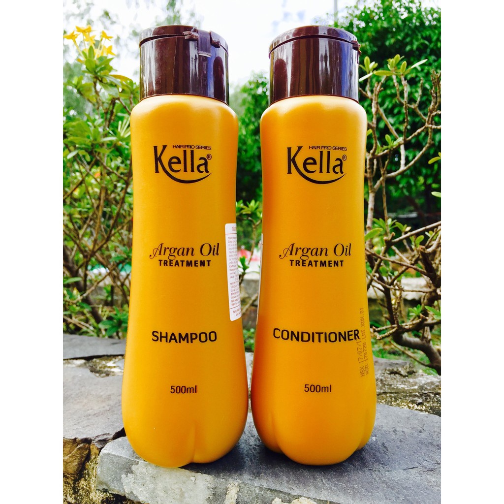 [HÀNG CÔNG TY] Cặp gội xả dưỡng tóc Kella Argan Oil 500ml | Shopee Việt Nam