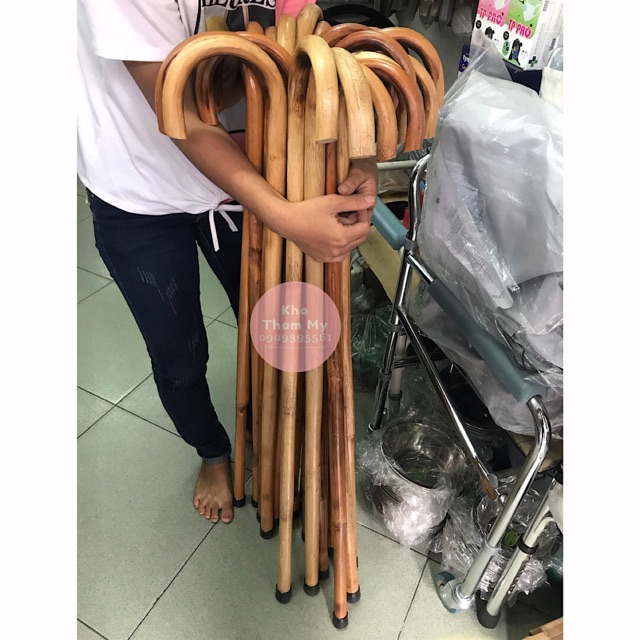 Gậy gỗ mây batoong chống dành cho người già | Shopee Việt Nam
