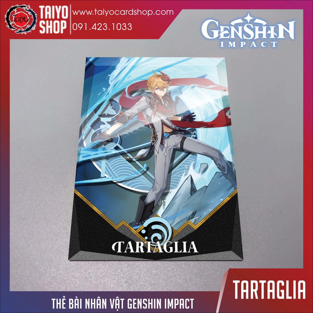 Thẻ bài sưu tầm card custom bánh xốp Genshin Impact Tartagalia Childe 2 ...