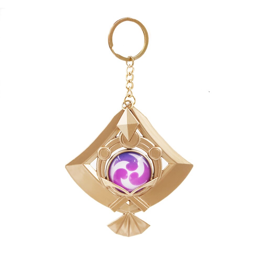 Móc khóa kim loại Vision Yae Miko, mặt nạ Xiao, Tartaglia game Genshin ...