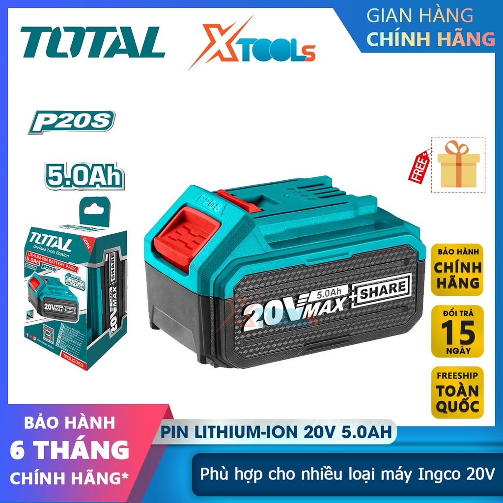 Pin Lithium-Ion TOTAL TFBLI2053| pin sạc Lithium dung lượng pin 20V/ 5 ...
