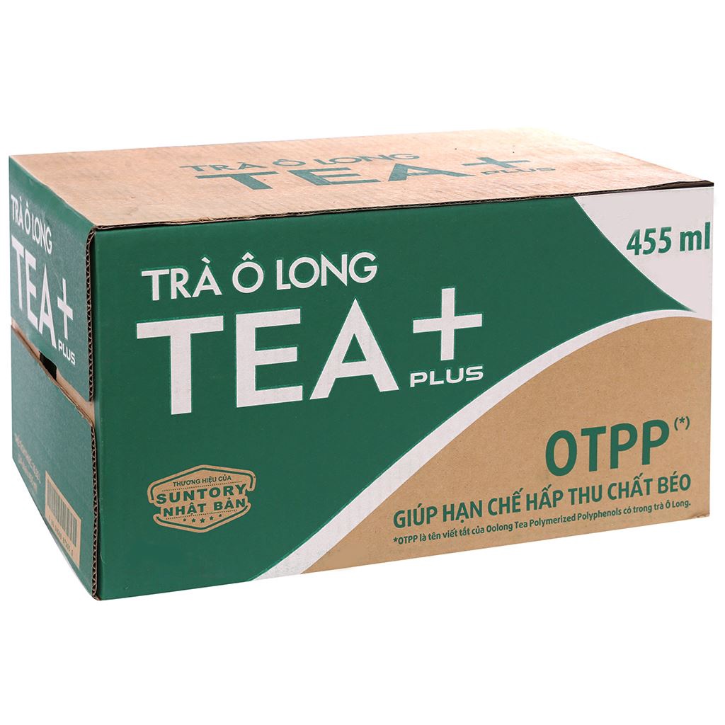 Thùng 24 chai trà ô long Tea Plus 455ml | Shopee Việt Nam