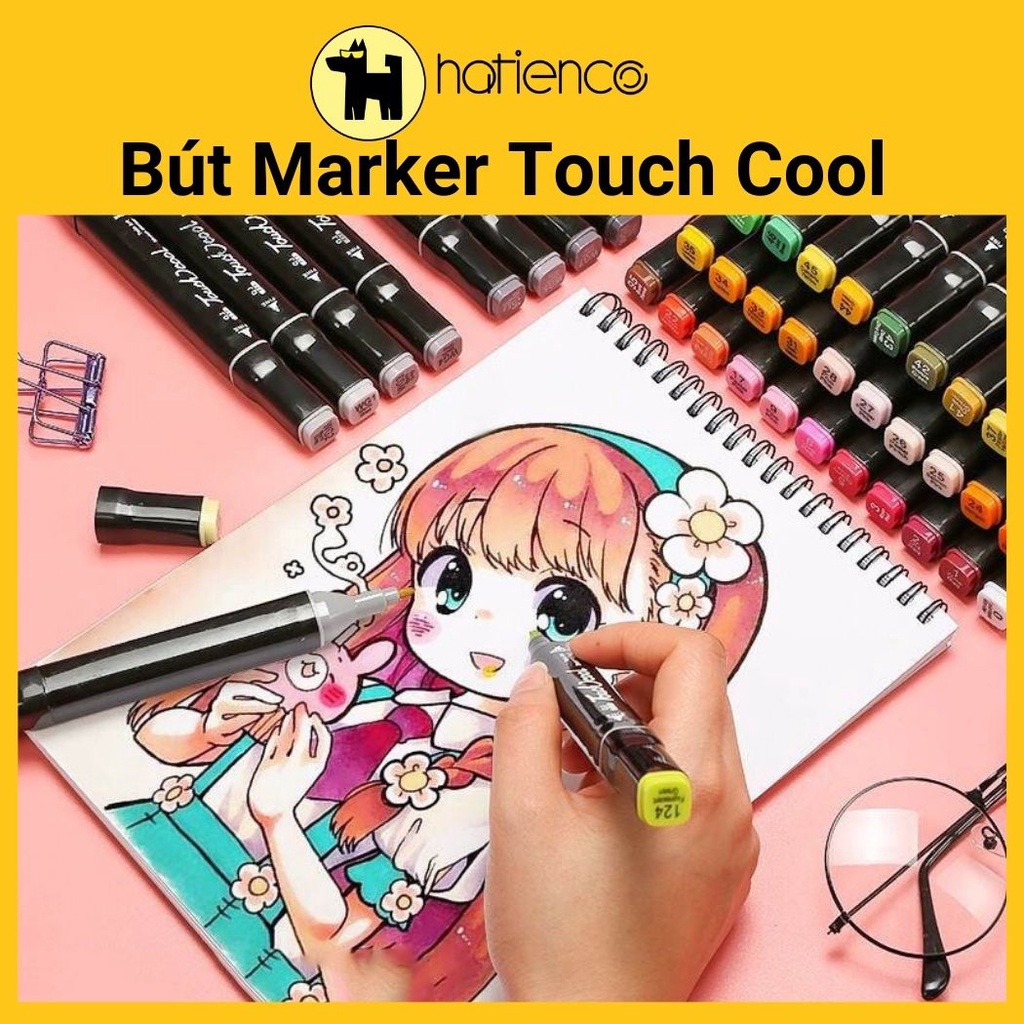 Bút marker Touch Cool 2 đầu- họa cụ tô màu chuyên nghiệp 30/60/80 màu ...