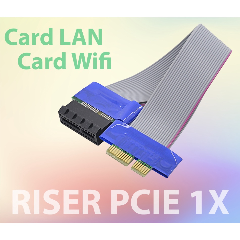 Dây cáp Riser PCI-E 1X nối dài 20cm cho Card WIFI Bluetooth, Card mạng ...