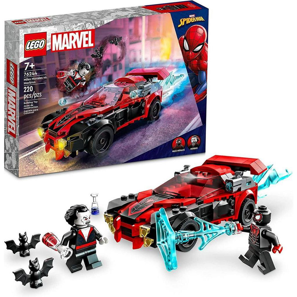LEGO Marvel Miles Morales vs. Morbius 76244 Building Toy Set for Kids ...