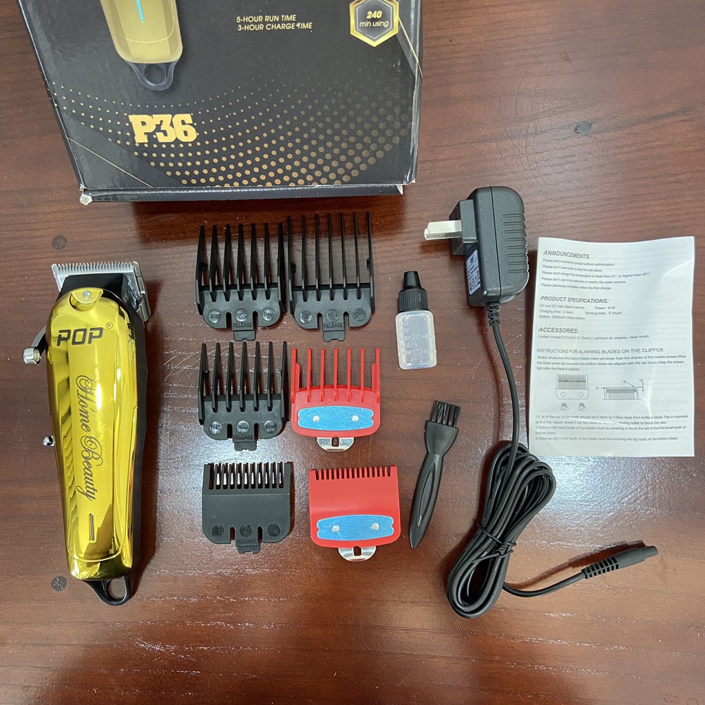 Tông đơ cắt tóc POP P36 home beauty công suất 10w | Shopee Việt Nam