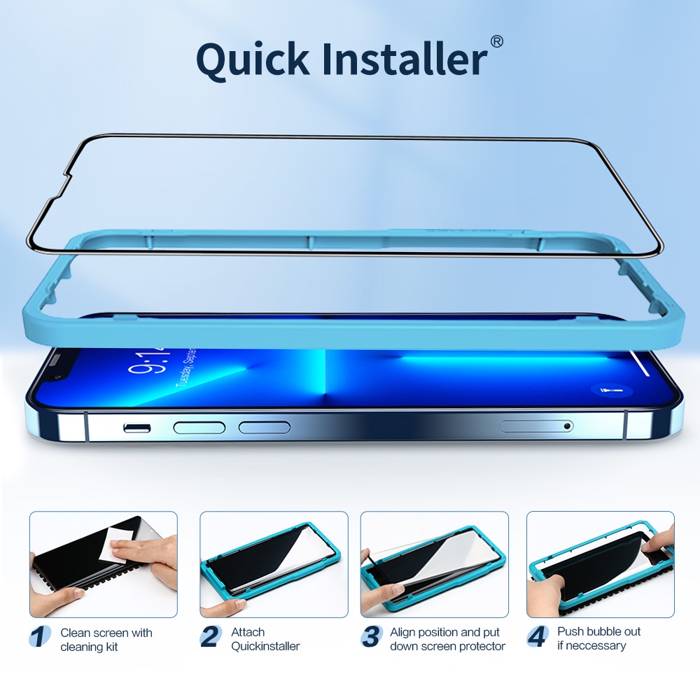 SmartDevil Kính cường lực 9d thích hợp cho iPhone 13 pro max/ 12/ 11 pro max/ Mini/ 7/ 8 Plus ...