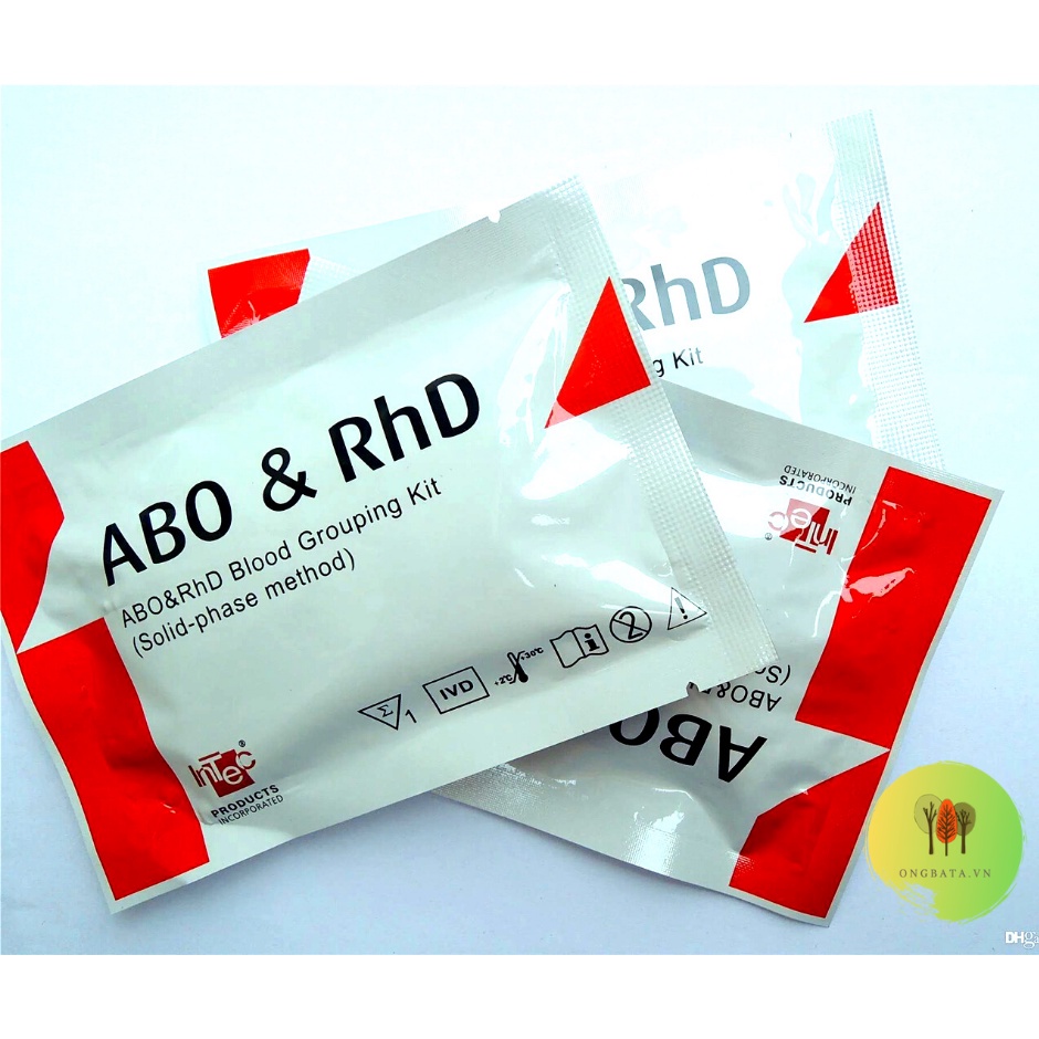 KIT THỬ NHANH NHÓM MÁU ABO & rhD HUYẾT THỐNG, PHỤ NỮ CHUẨN BỊ MANG THAI, – ONGBATA.VN | Shopee ...