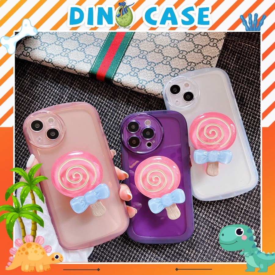 Ốp lưng iPhone bánh mì kèm pop kẹo mút 7plus x xsmax 11 11promax 12promax 13 13promax- Dino case ...