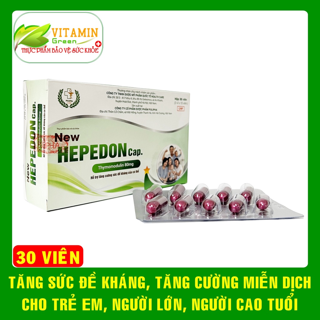 New HEPEDON cap Thymomodulin 80mg giúp tăng sức đề kháng, tăng cường ...