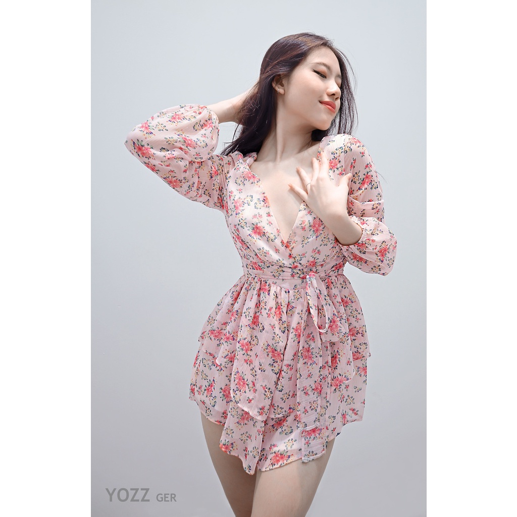 [YOZZ GER] JUMP ĐỒ BAY TAY DÀI VOAN HOA HỒNG GIẢ VÁY SEXY - SPRING WINGS | Shopee Việt Nam