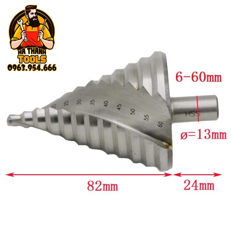 Mũi Khoan Tháp Bước Thép Hss 4241 từ 6 - 60mm | Shopee Việt Nam