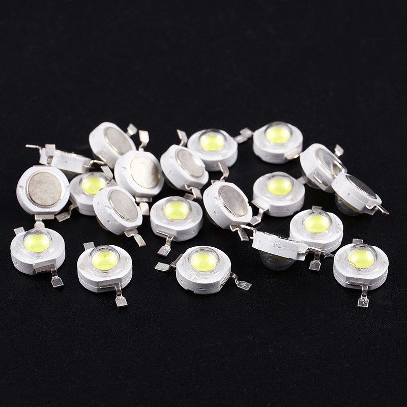 sét 5 chíp Led 2 Pin 3W White LED Bead Emitters 170-190Lm 6000K ...