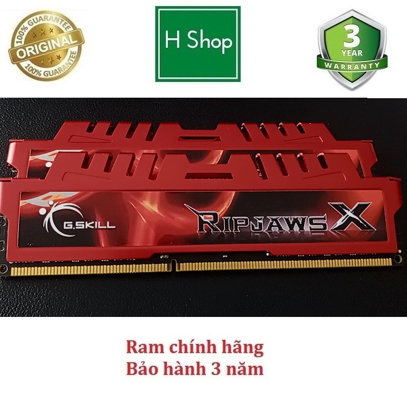 Ram tản nhiệt 8Gb DDR3 bus 1333 overclock 1600, ram bộ hiệu GSKILL ...