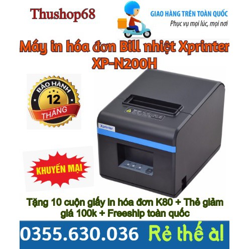 Máy in hóa đơn Bill nhiệt Xprinter XP-N200H | Shopee Việt Nam