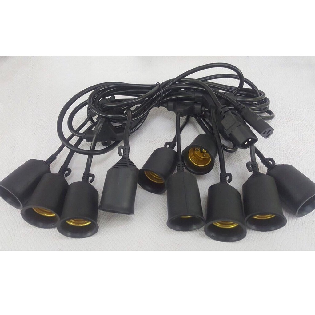 Bộ đui đèn trang trí ngoài trời dây 5m, 10m, 15m E27 kín nước | Shopee Việt Nam