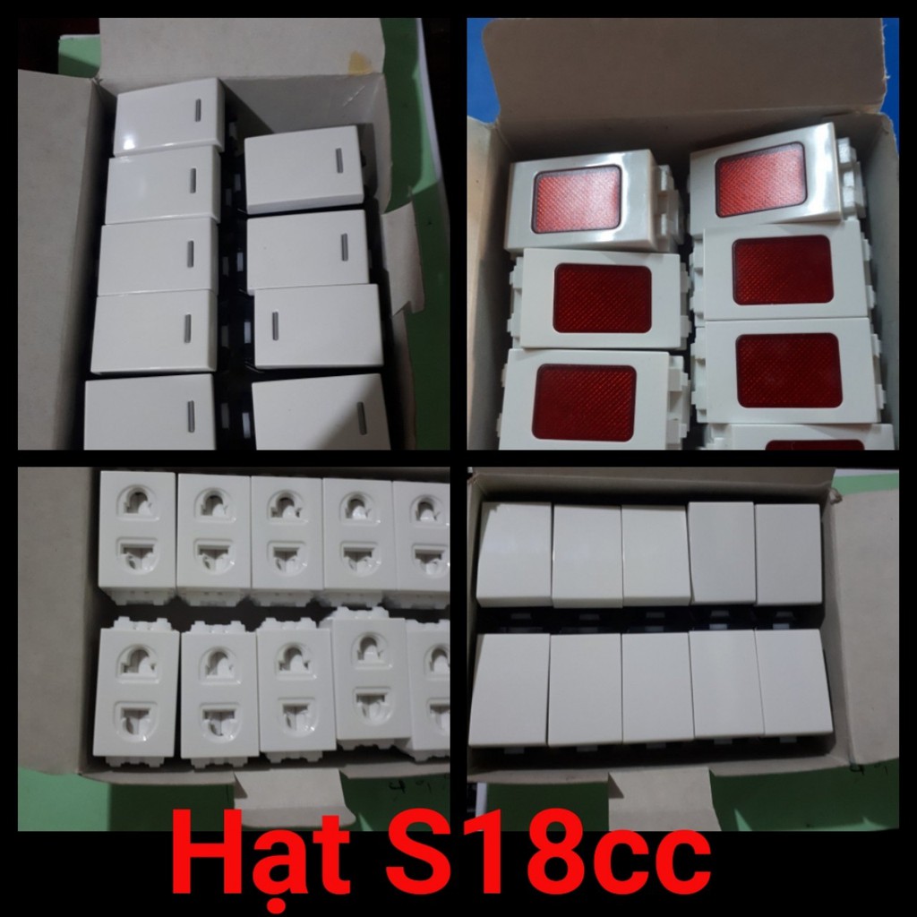 Hạt hạt công tắc 1, hạt đèn báo S18CC | Shopee Việt Nam