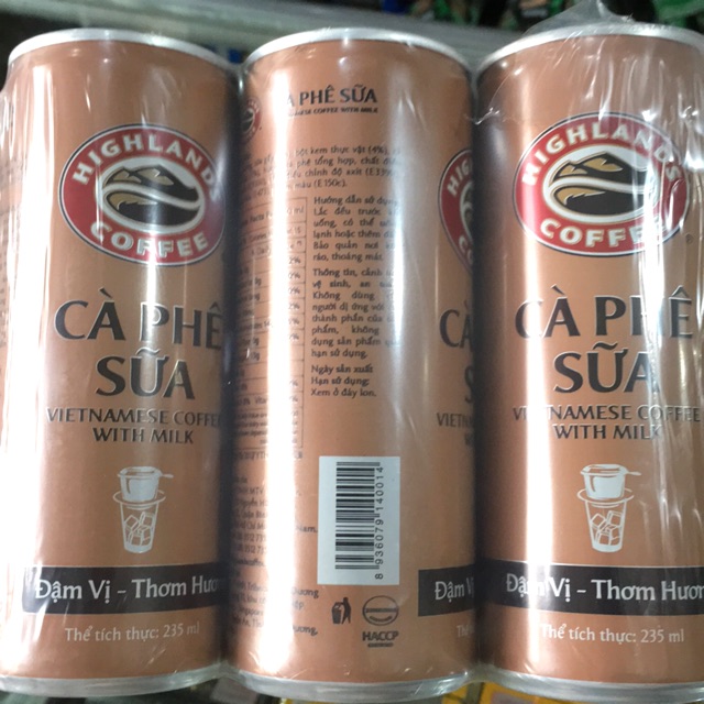 Cà Phê Sữa Highlands Coffee Lon 235ml | Shopee Việt Nam