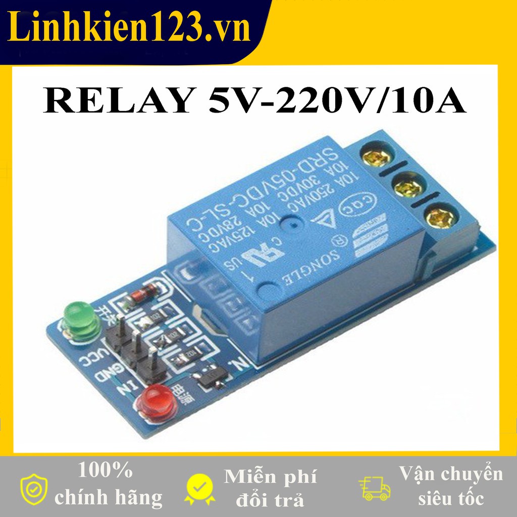 Module Relay 1 Kênh 5V-220V/10A | Shopee Việt Nam