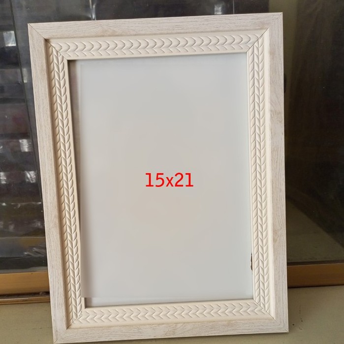 Khung ảnh 15x21 màu kem trắng viền bông lúa sang trọng | Shopee Việt Nam