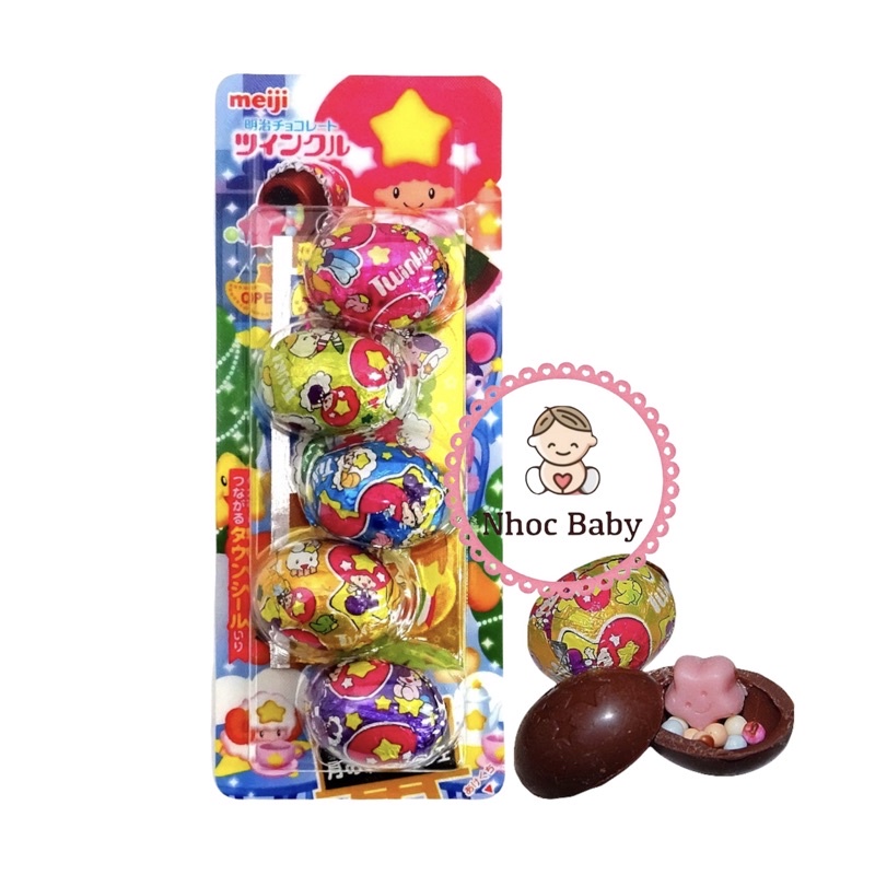 Kẹo Trứng Socola Meiji Twinkle Chocolate Egg 126g có Stickers (Nhật Bản ...