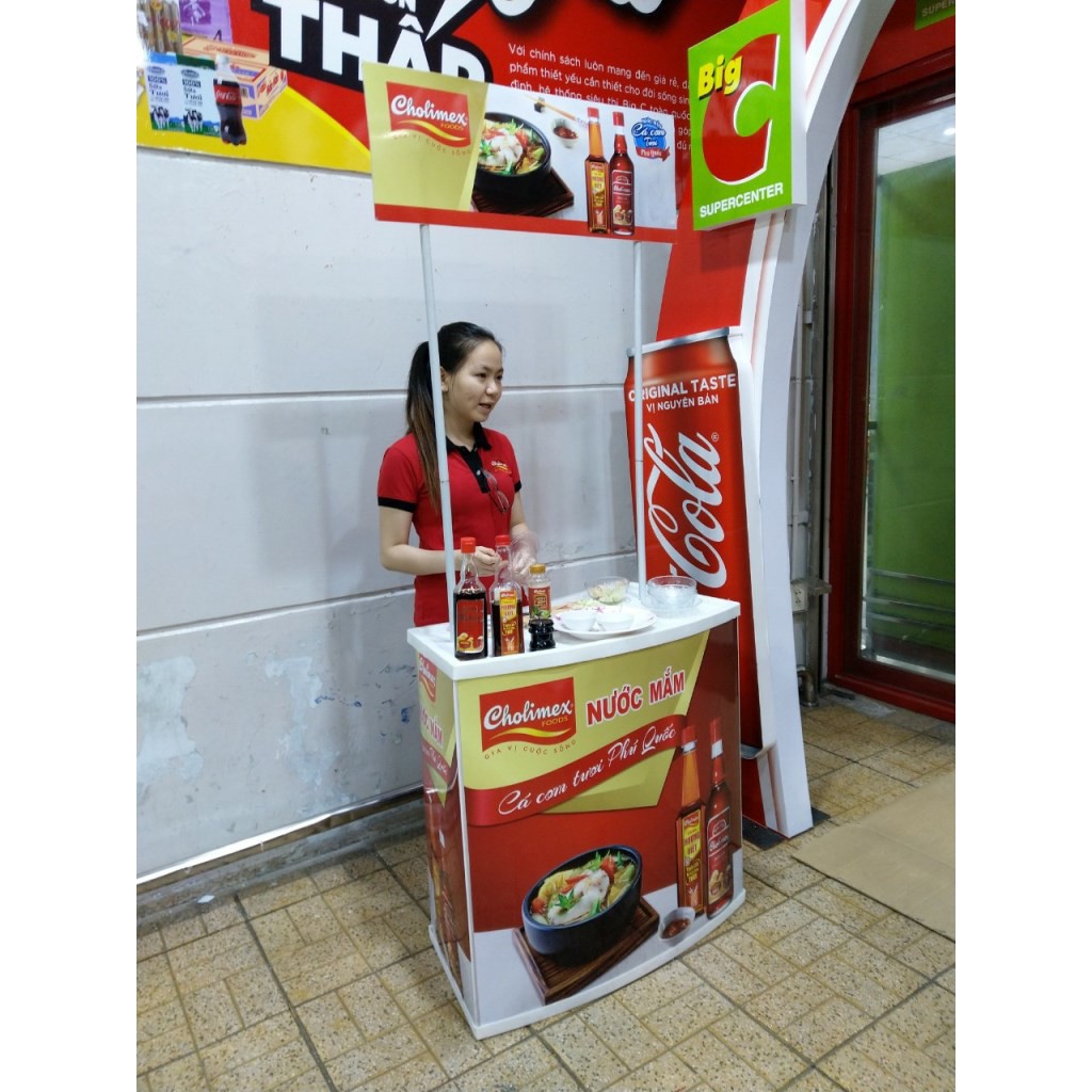 [Free Ship] Booth sampling nhựa, quầy bán hàng di động nhựa | Shopee ...