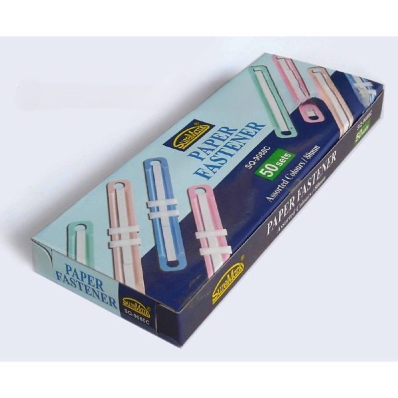 Nẹp 2 lỗ giấy Paper Fastenner , Kẹp acco nhựa Suremark SQ-9080 | Shopee ...