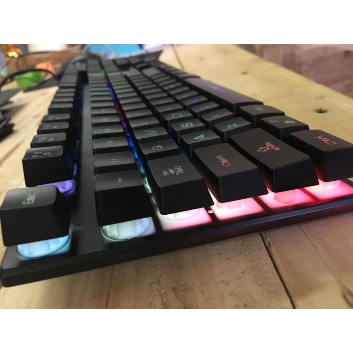Bàn phím led 7 màu giả cơ Gaming tặng kèm chuột | Shopee Việt Nam