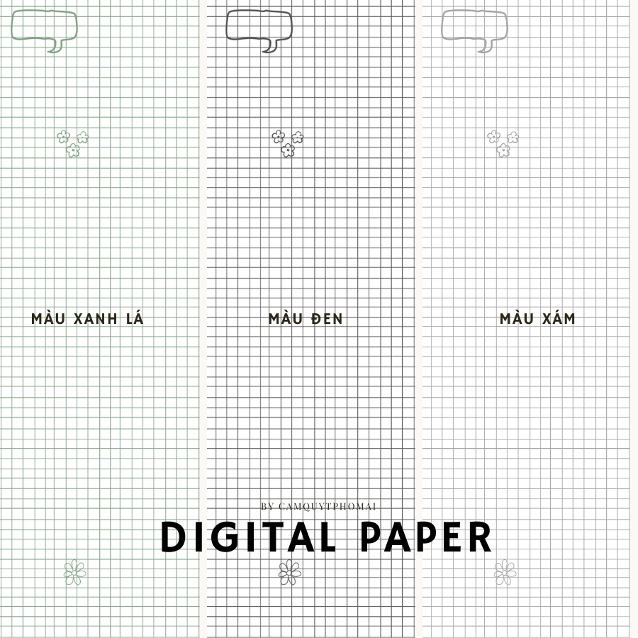 Mẫu Giấy Kẻ Ô Ly Họa Tiết Sẵn Nhiều Màu Dùng Để Soạn Bài | Ghi Chú ...