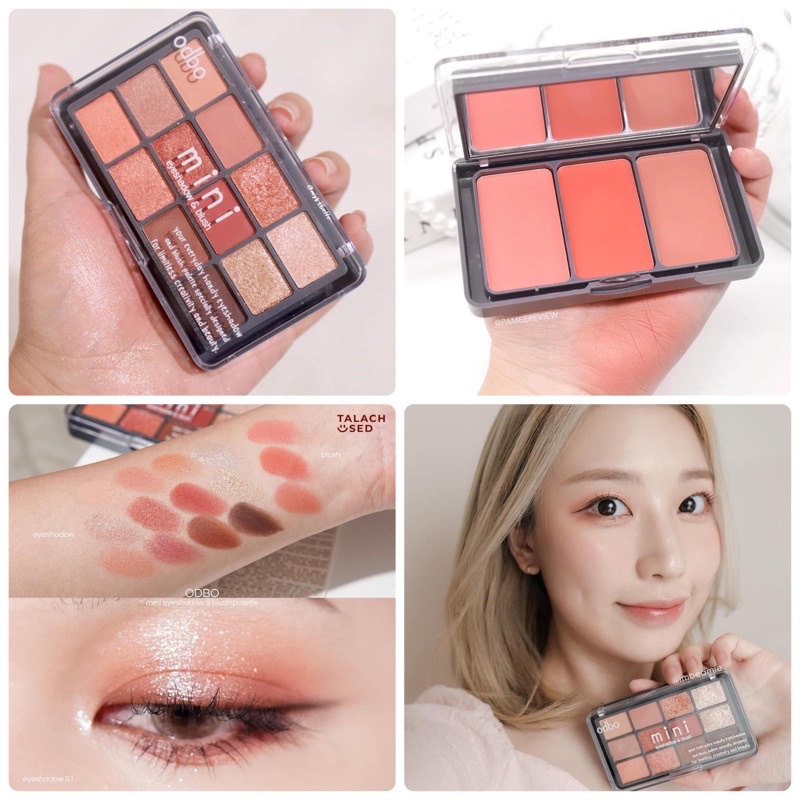 Bảng Phấn mắt Và Má Hồng ODBO Eye Shadow And Blush Palette tone hồng tây #01 | Shopee Việt Nam