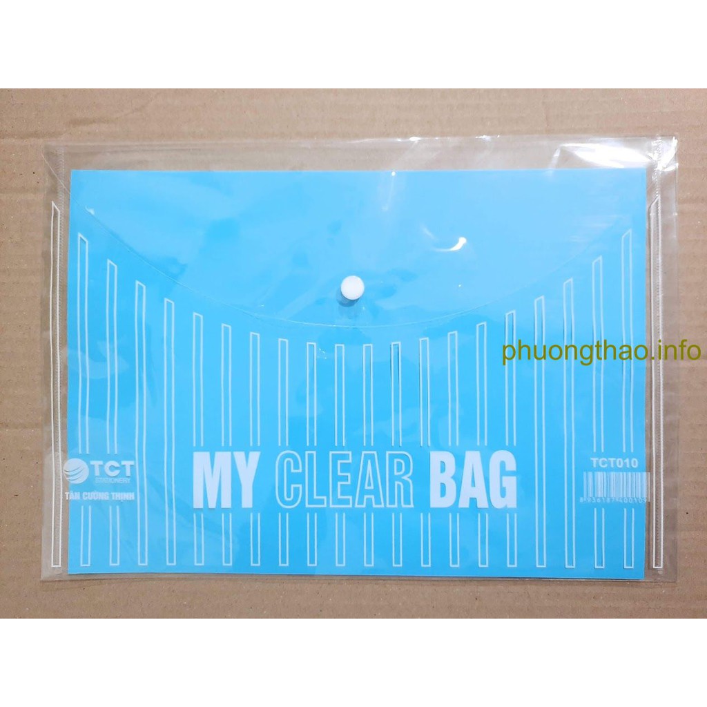 10 Túi My clear bag, túi khuy bấm đựng hồ sơ khổ A4 ( TCT010 )Loại dày ...