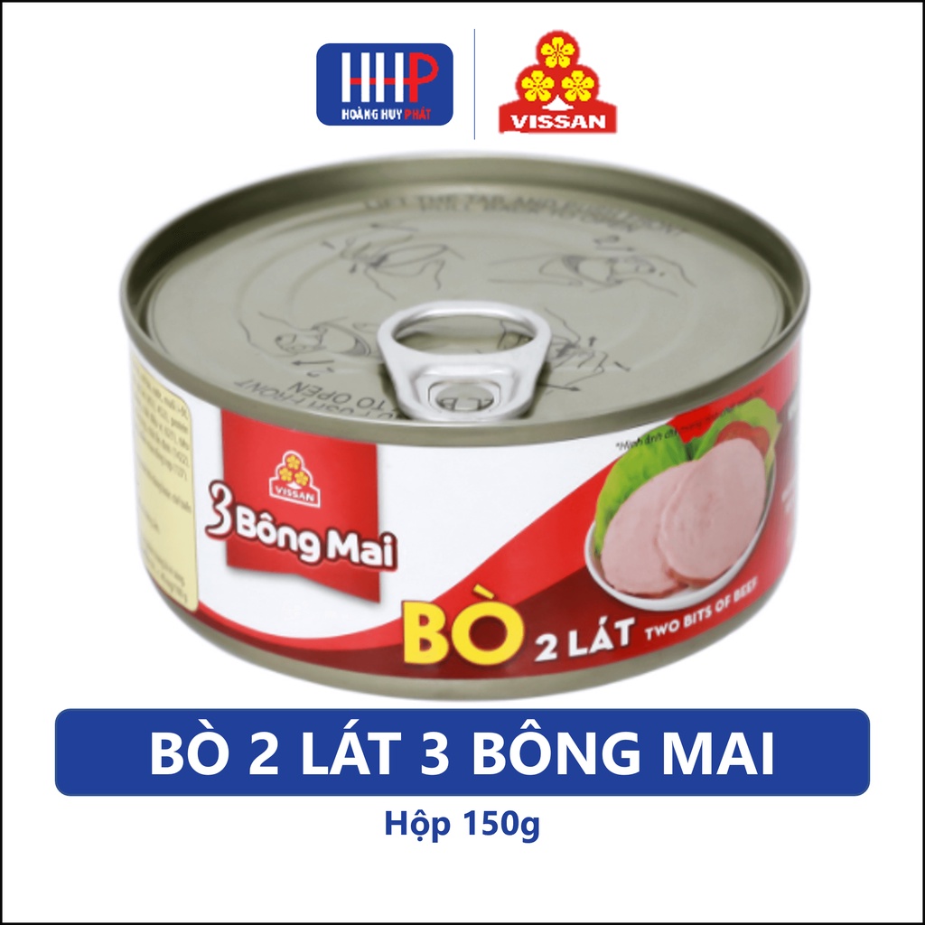 Date mới nhất 2024 - Bò 2 lát 3 Bông mai Vissan Hộp 150g | Shopee Việt Nam