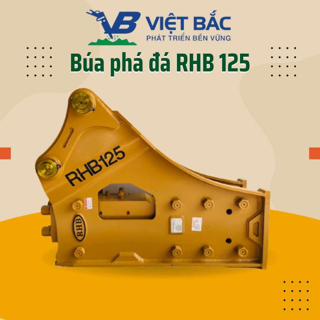 Búa Đục Thủy Lực Chính hãng RHB 125 buaphada.net | Shopee Việt Nam
