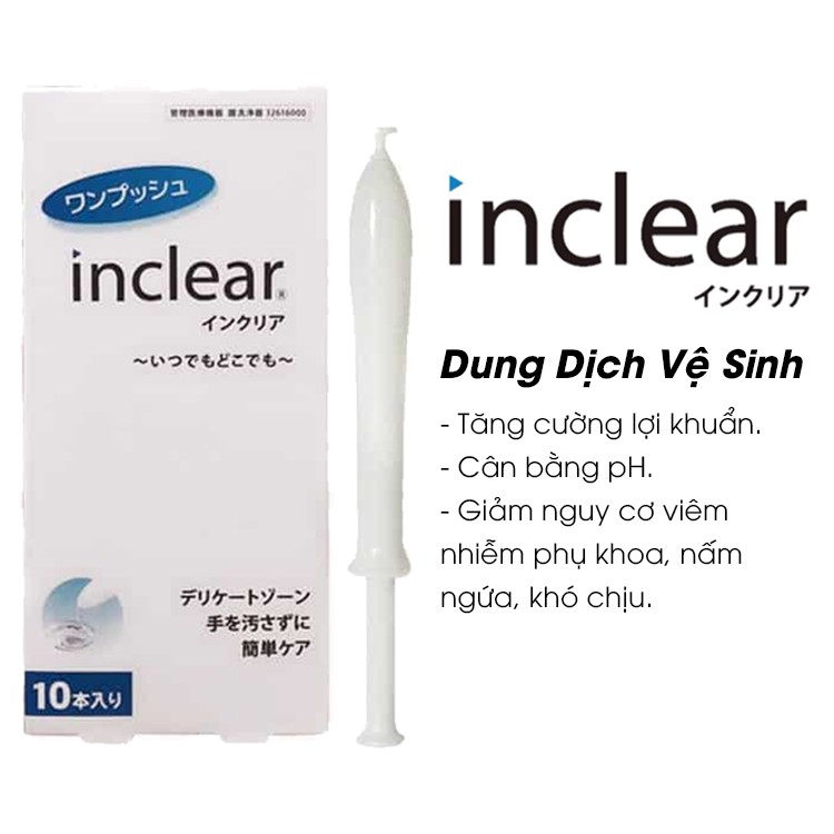 Dung Dịch Vệ Sinh Phụ Nữ Inclear 3 ống/10 ống | Shopee Việt Nam