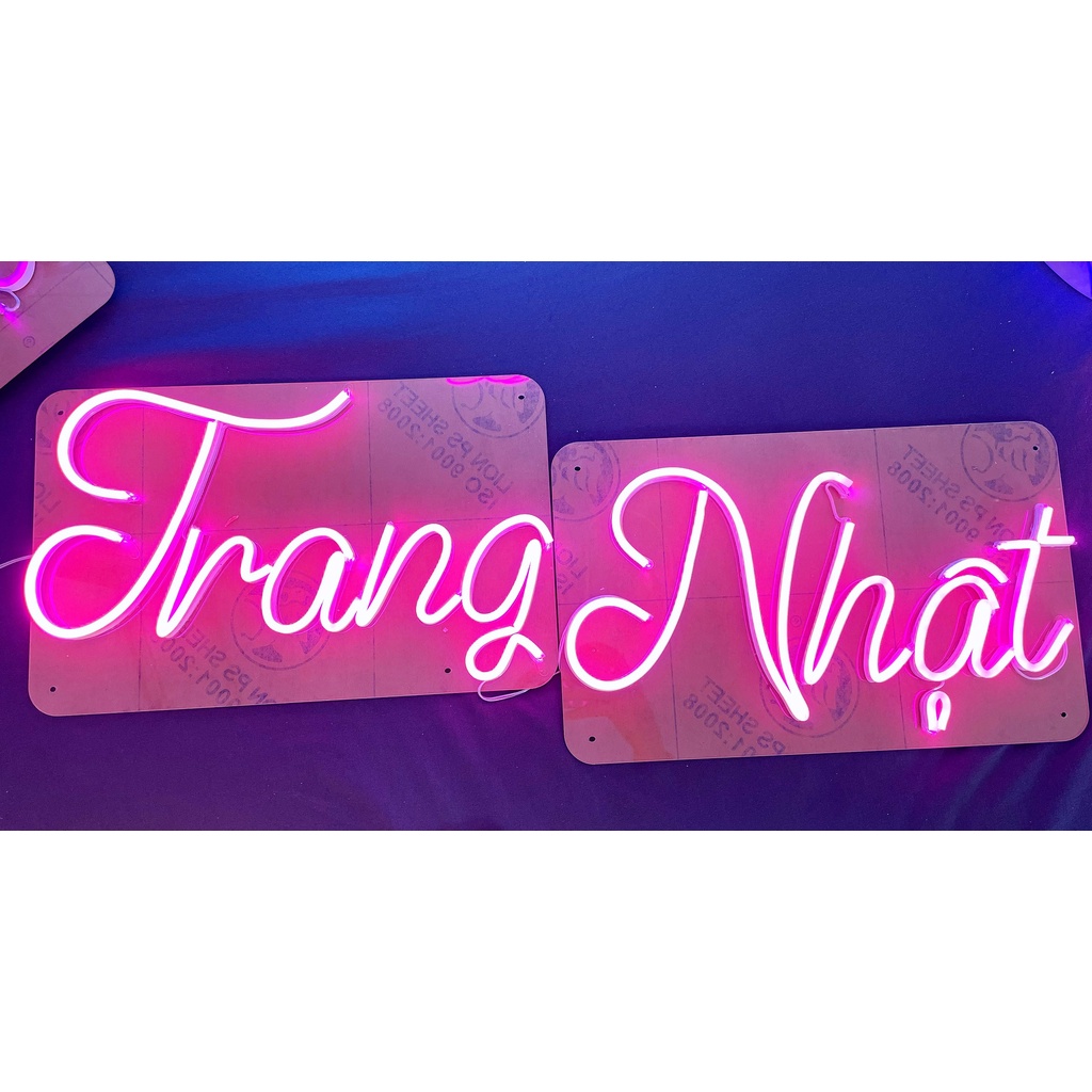 Led neon theo yêu cầu Đèn Led Neon chữ- Neon theo tên thiết kế decor ...