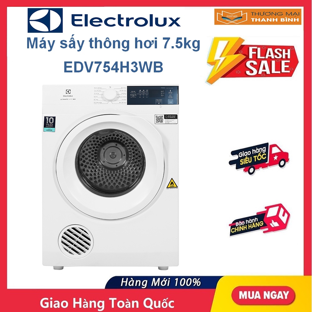 Máy sấy thông hơi Electrolux 7.5 kg EDV754H3WB | Shopee Việt Nam