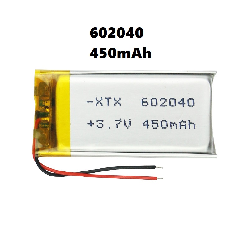 Pin Lithium 3.7V 450mAh 602040 cho micro trợ giảng, định vị GPS, máy ...