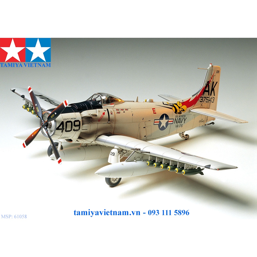[TAMIYA] 61058 Mô hình máy bay quân sự 1/48 SCALE DOUGLAS A-1H ...