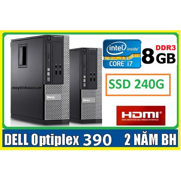 Máy tính để bàn đồng bộ Dell optiplex 390 ( Core i7 / 8G / SSD 240G ),Có HDMI , | Shopee Việt Nam