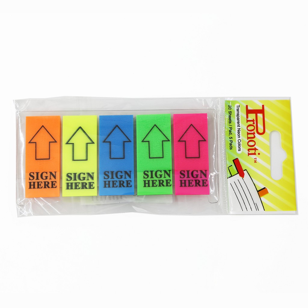 Note Trình Ký 5 màu nhựa Signhere Pronoti 45668 | Shopee Việt Nam