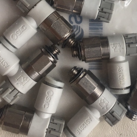 AS1201F-M5-06A Van tiết lưu hãng SMC Cắm nhanh ống 6 ren M5 núm có khóa | Shopee Việt Nam