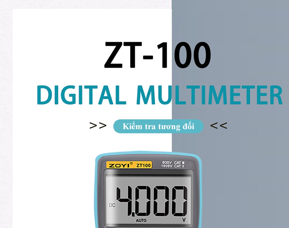 Đồng Hồ Vạn Năng Zoyi ZT-100 Đo Điện Kỹ Thuật Số Thiết Kế Nhỏ Gọn, Màn ...