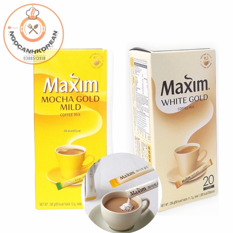 CÀ PHÊ MAXIM GOLD - WTHTE HỘP 20 GÓI HÀN QUỐC | Shopee Việt Nam