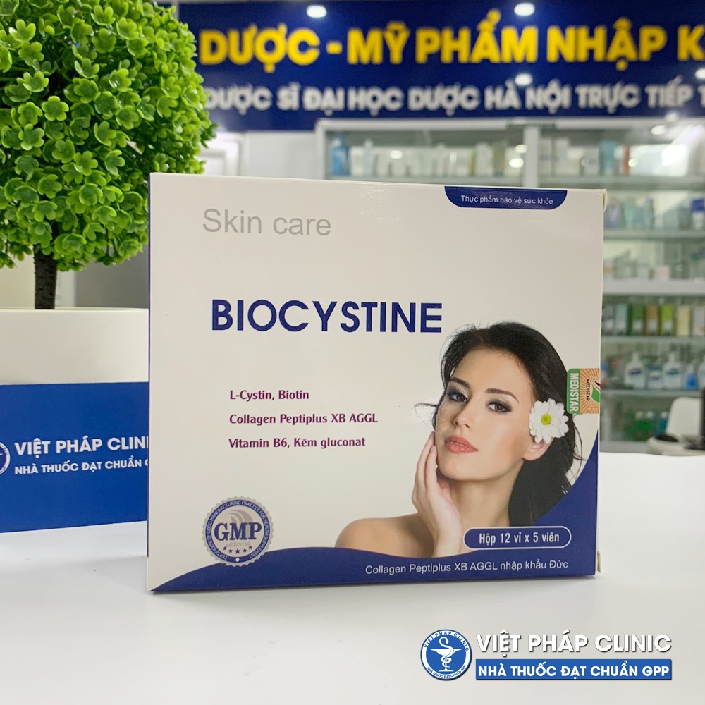 BIOCYSTINE (L-Cystin) - Viên uống đẹp da, giảm thâm nám, đẹp tóc, chống ...