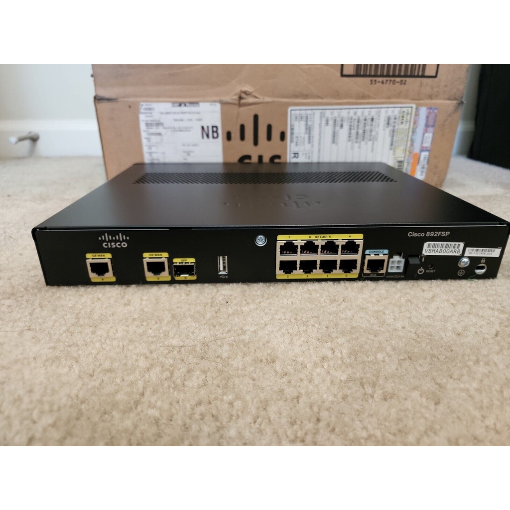 Cisco 892FSP/K9 | Thiết Bị Định Tuyến Dual WAN GE, 8x GE LAN. Dòng ...
