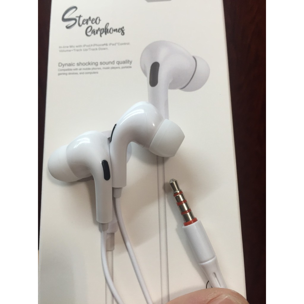 Tai nghe WK giắc tròn 3.5mm L129 có núm chống ồn giống tai nghe ko dây táos pro | Shopee Việt Nam