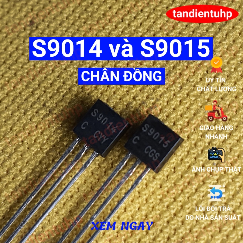 50 CHIẾC S9014 - S9015 CHÂN ĐỒNG (Cu) / CHÂN SẮT (Fe) 100mA (MỖI LOẠI ...