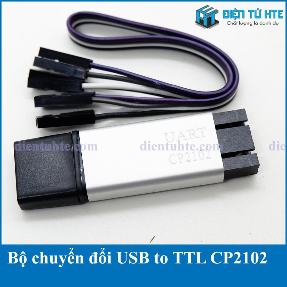 Bộ chuyển đổi USB sang TTL CP2102 vỏ nhôm [HTE Quy Nhơn CN2] | Shopee ...